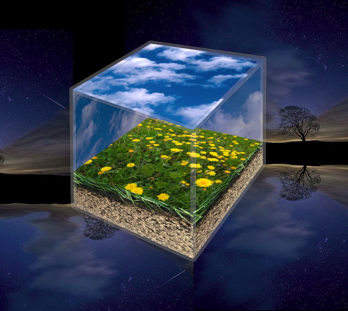 Lawn-cube,me, GIMP, 2020 | Scrolller