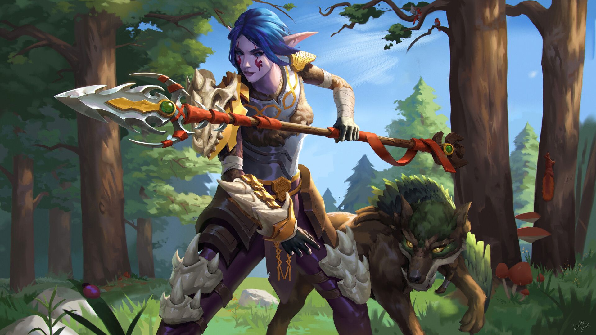 Layssa, Night Elf Hunter by Nicolas Barbas | Scrolller