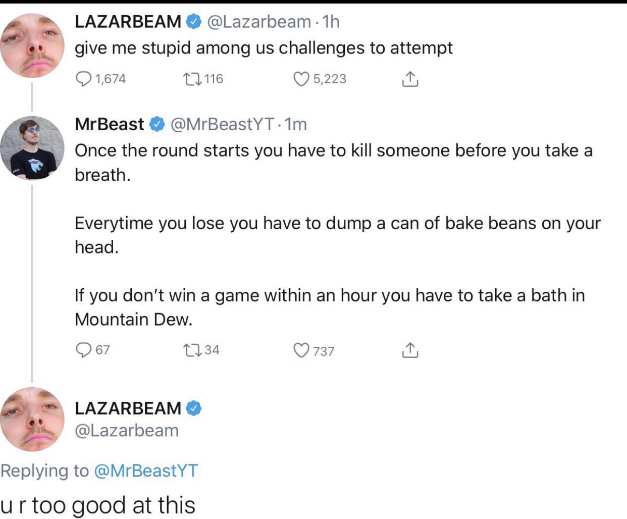 Lazar and mrbeast | Scrolller
