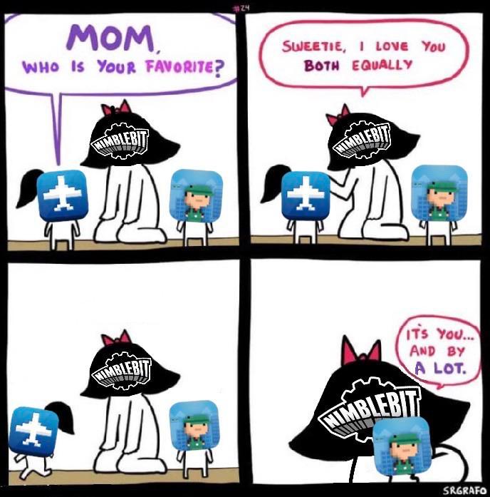 Leaked footage of Nimblebit assessing their update priorities | Scrolller