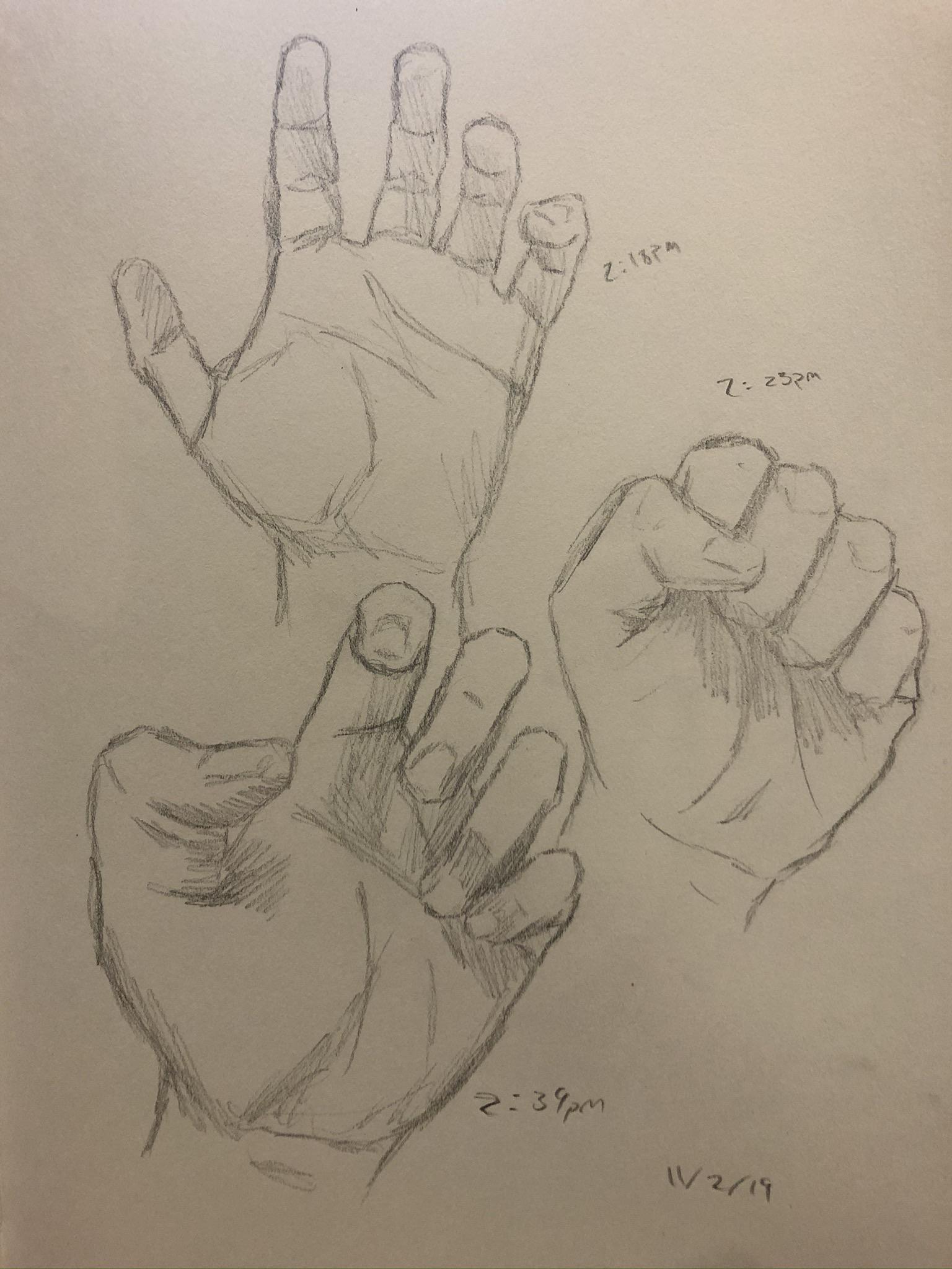 Learning to draw hands | Scrolller