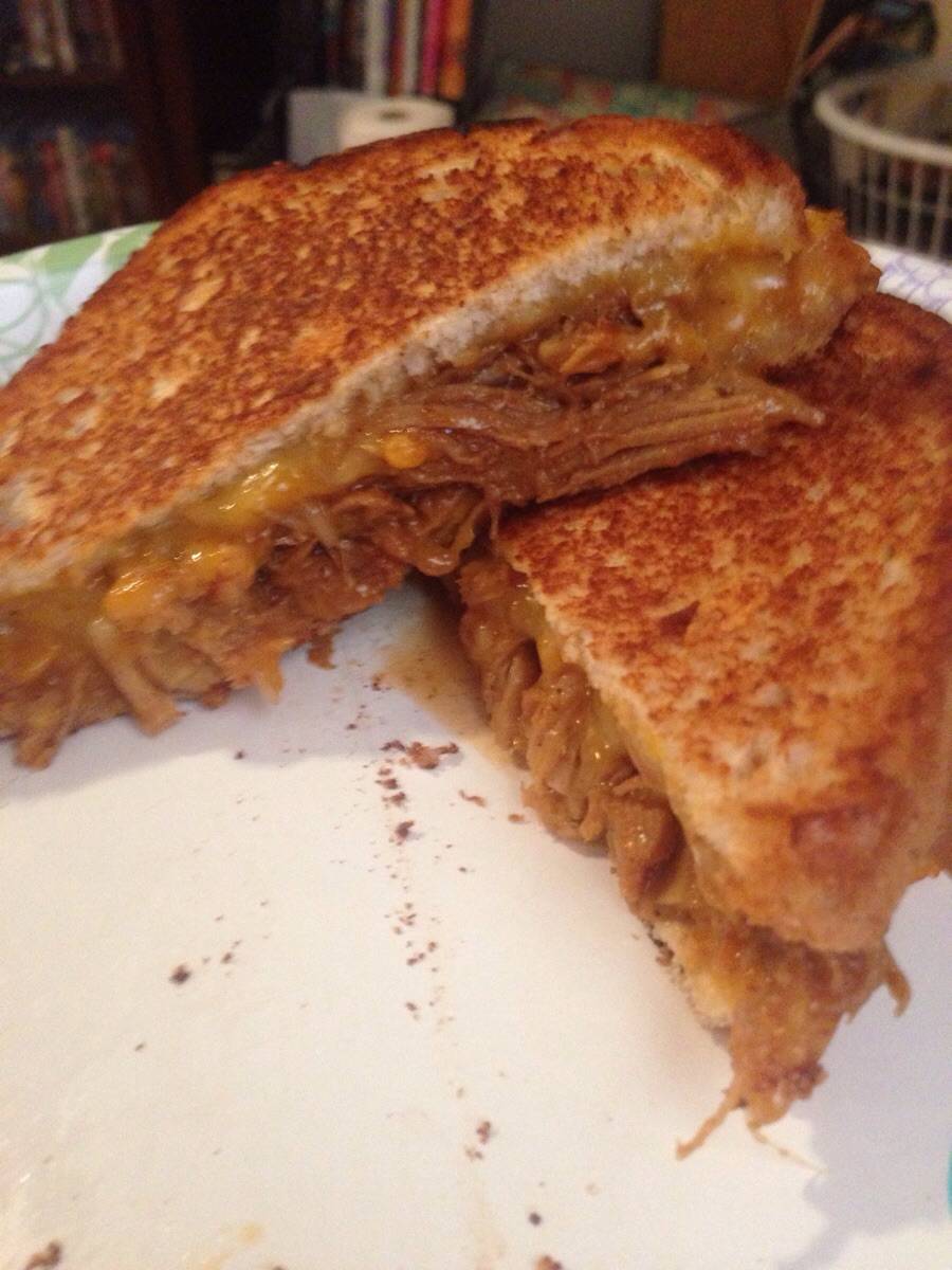 Leftover Pulled Pork? Pulled Pork Grilled Cheese for Lunch! | Scrolller