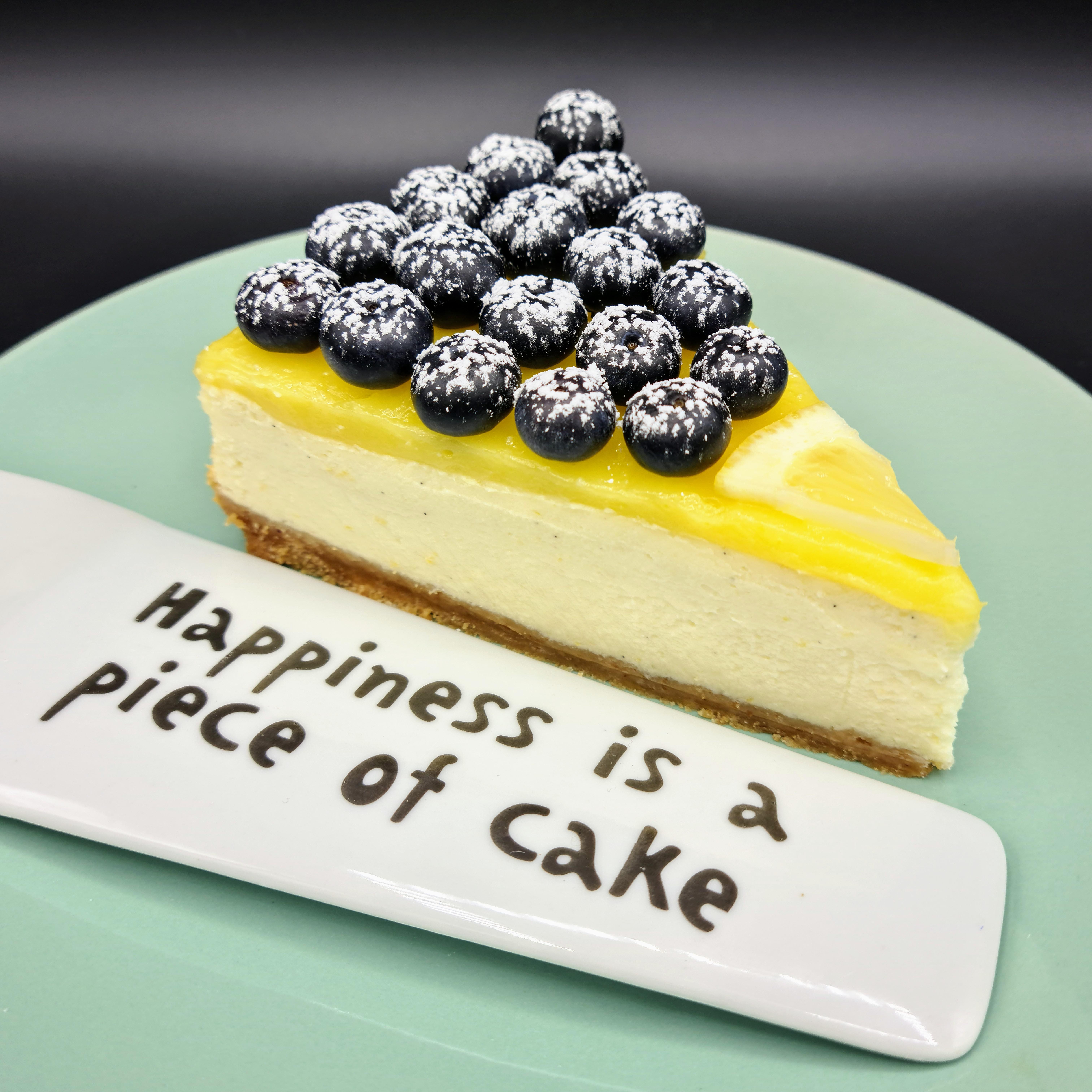 Lemon Cheesecake with Lemon Curd and Blueberries | Scrolller