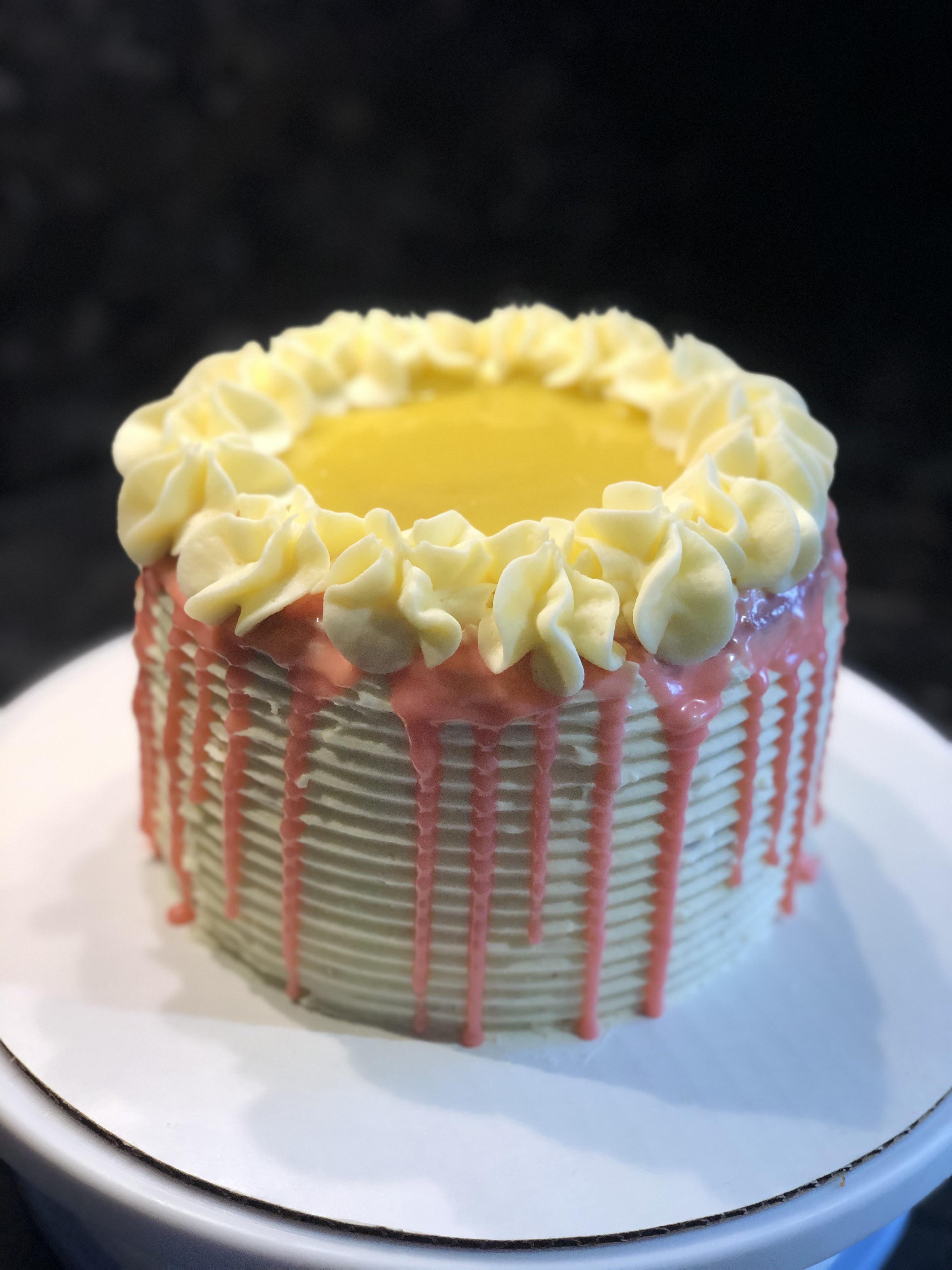 Lemon Curd Raspberry Drip Cake | Scrolller