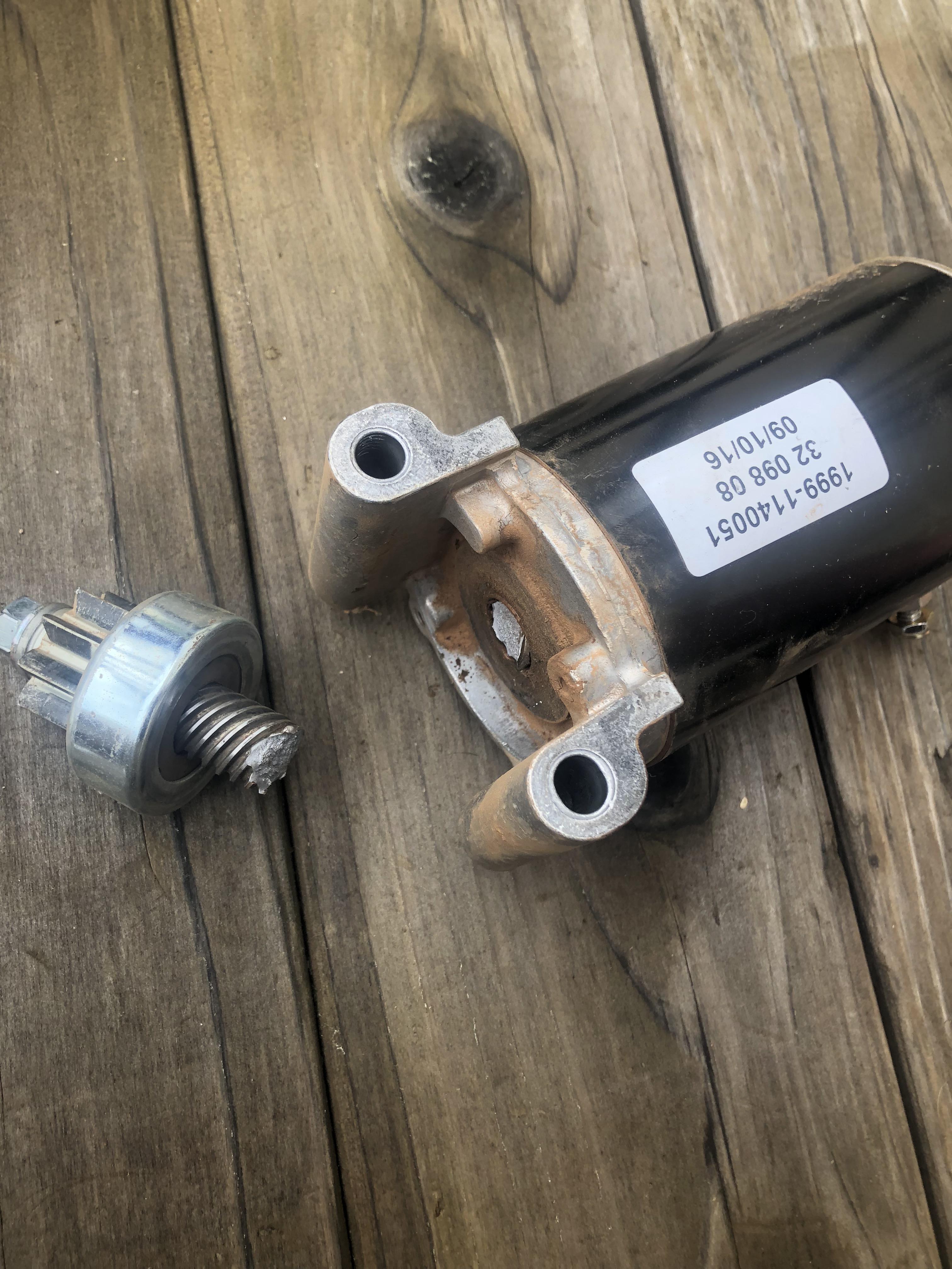 Less than 50 hours and the starter mysteriously snapped. (2018 XT1). Is this common? | Scrolller