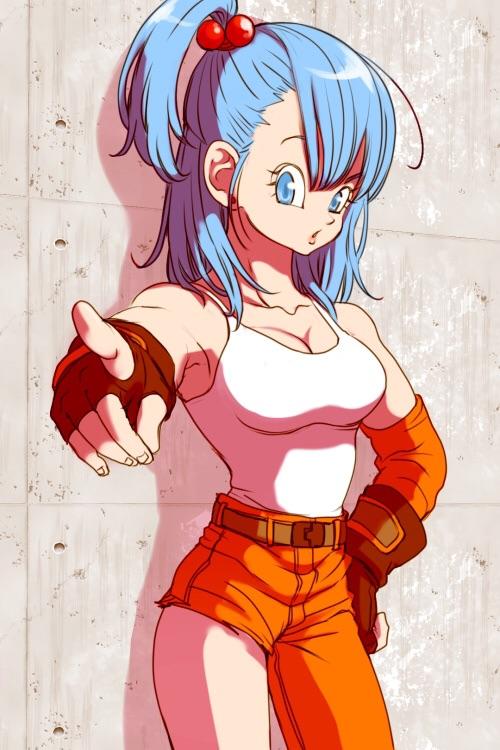 Lewd Bulma in her wild rider suit. | Scrolller