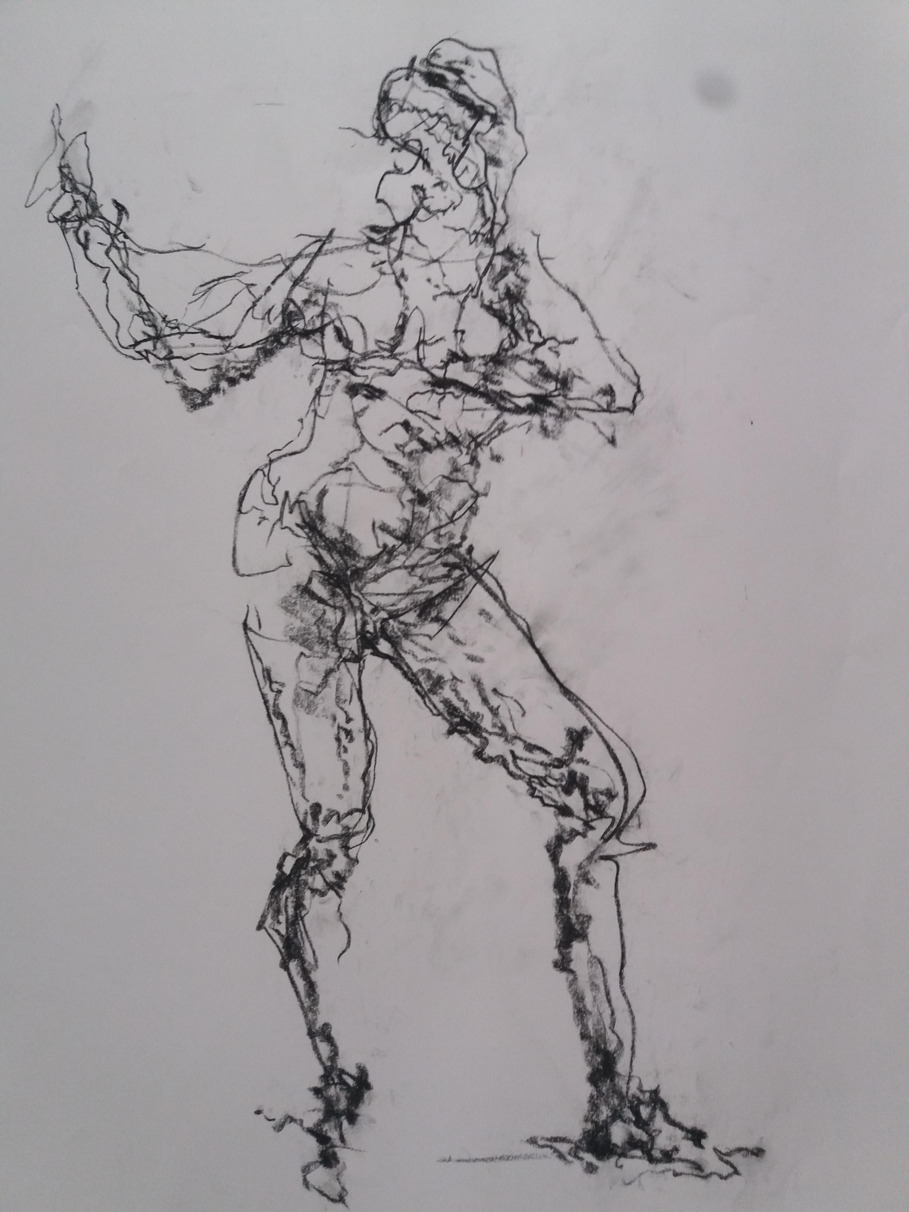 Life drawing, charcoal, A2 | Scrolller