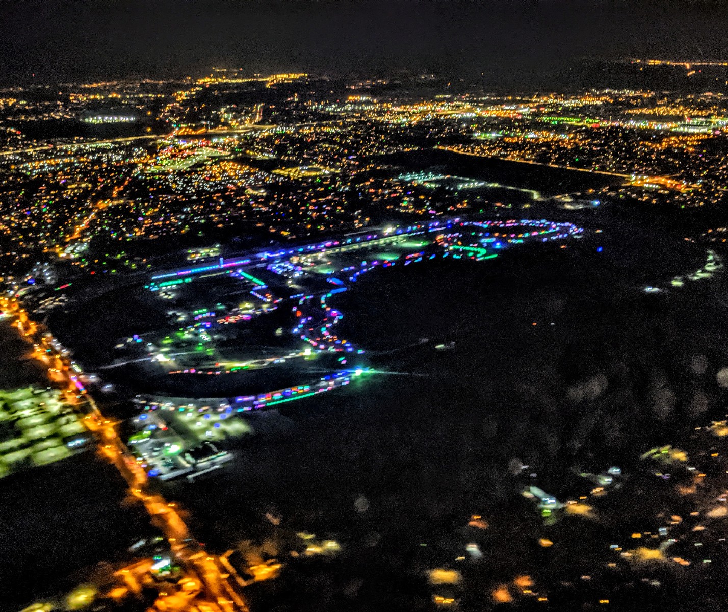 Lights at the Brickyard from overhead | Scrolller