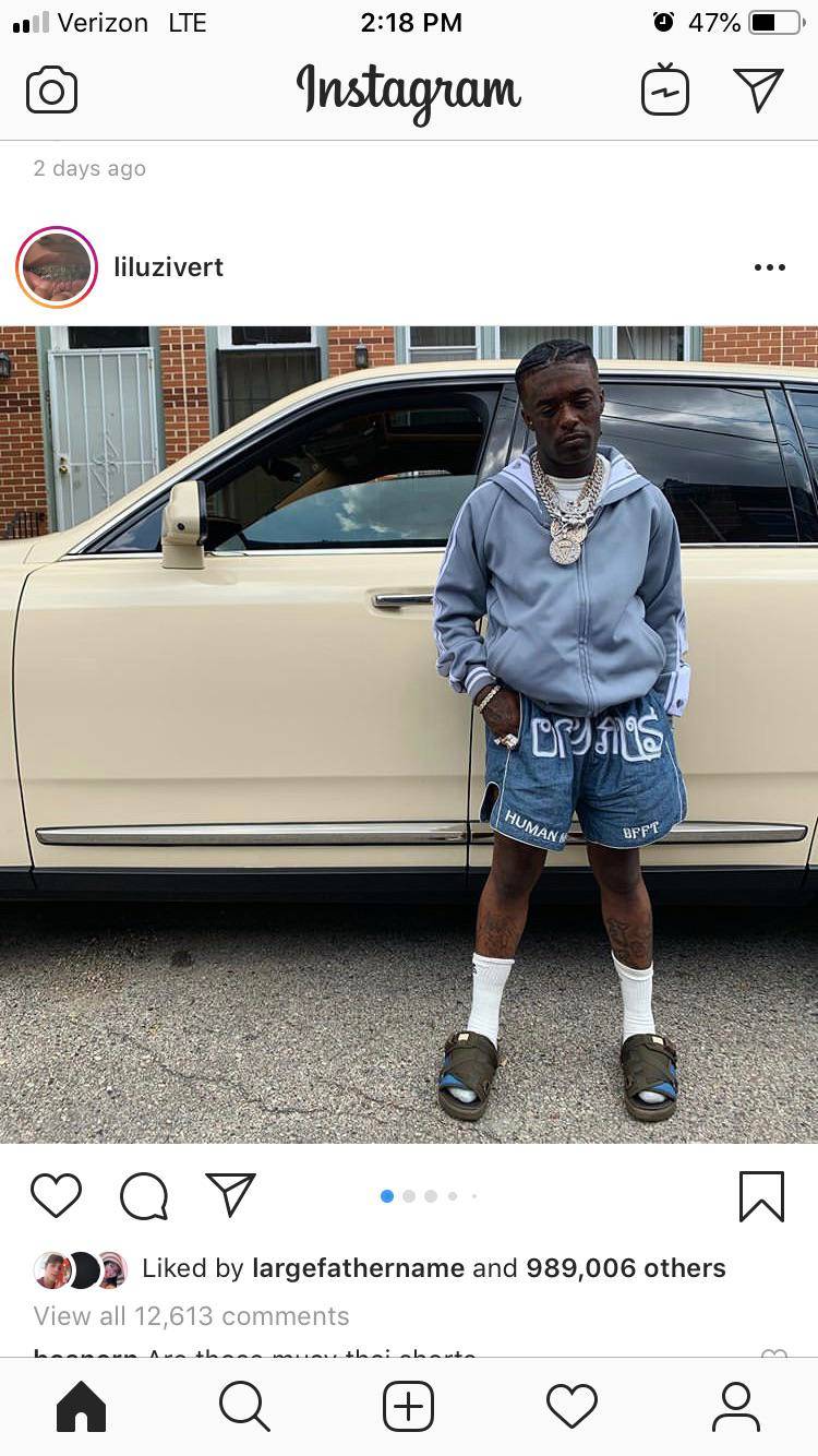 lil uzi vert wearing what appears to be muay thai shorts | Scrolller