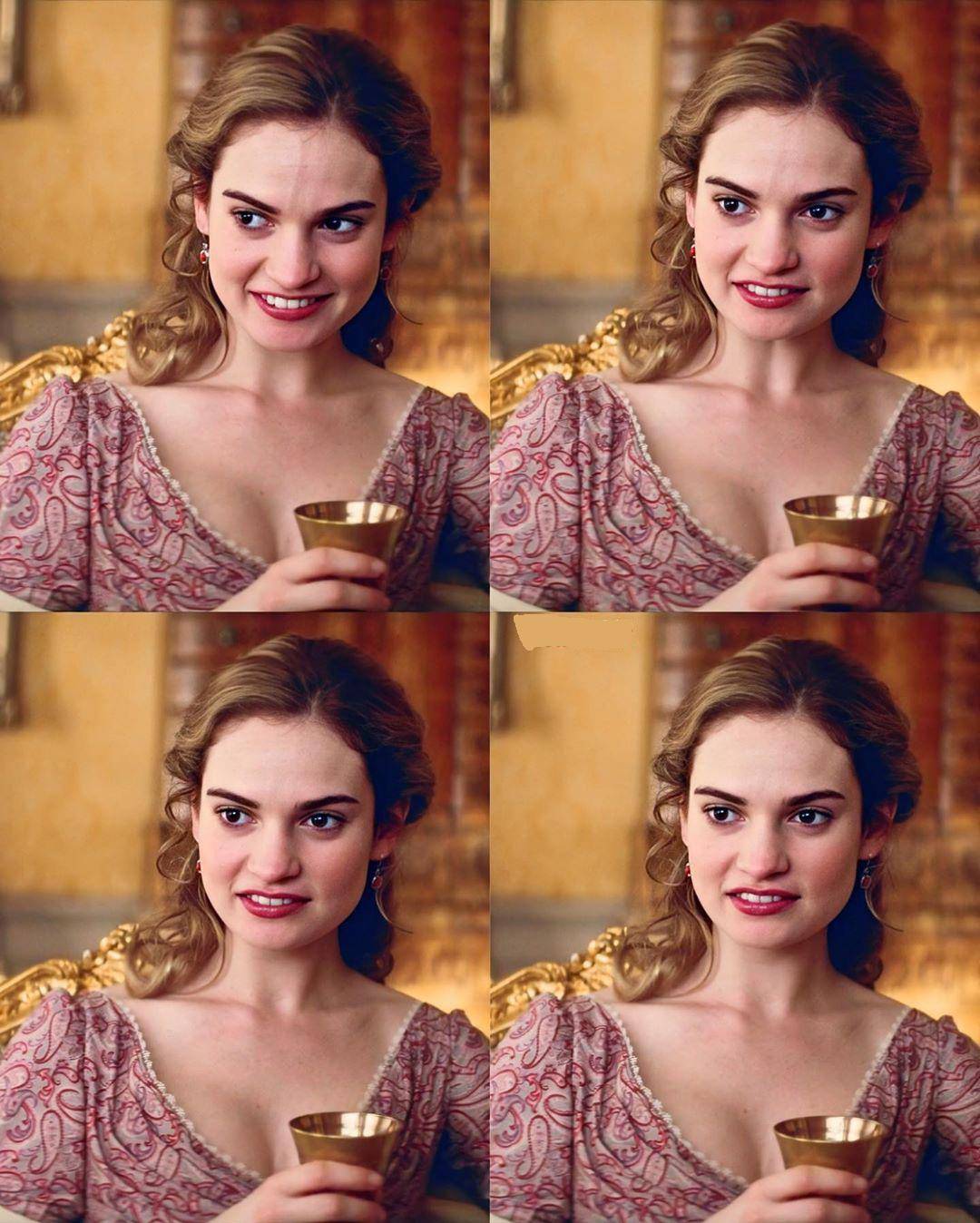 Lily looking on while drinking | Scrolller