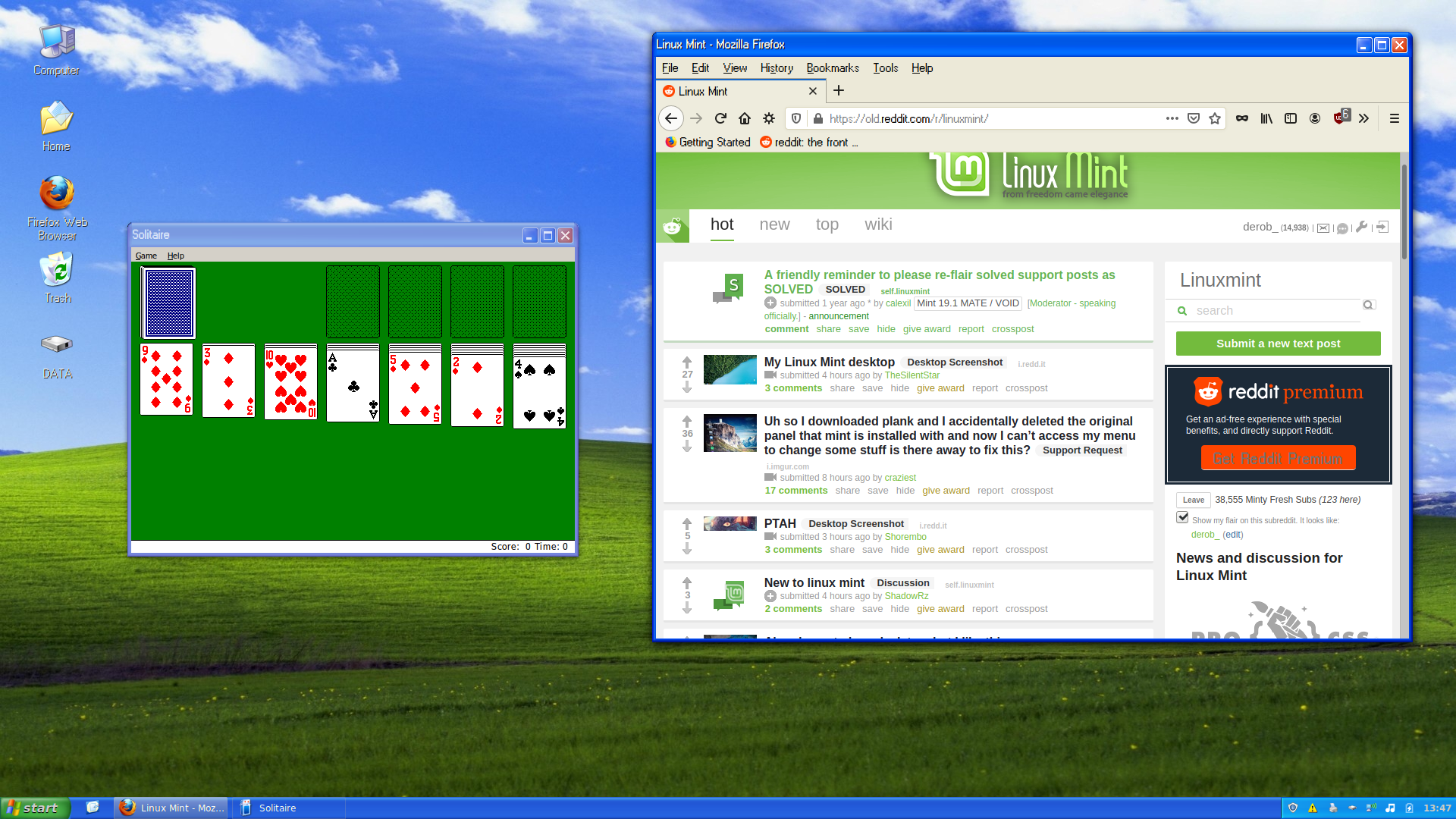 Linux Mint XP Home Edition | Scrolller