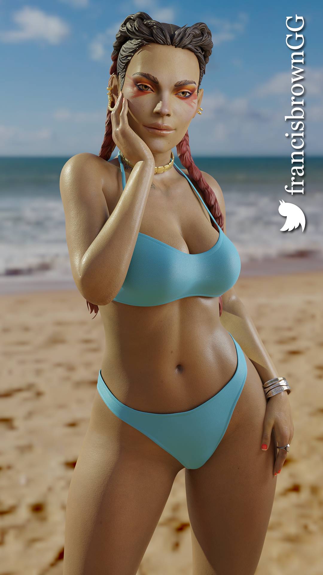 Loba On Beach Scrolller