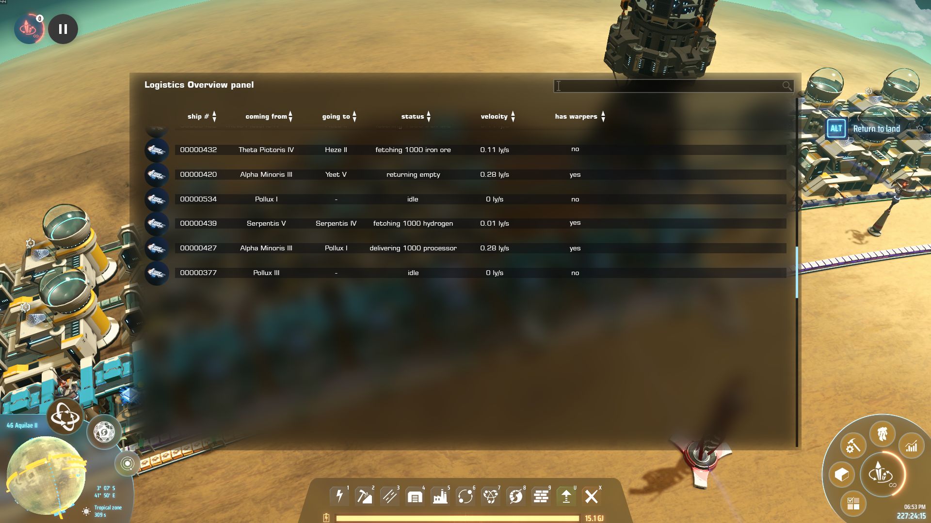 Logistics overview panel | Scrolller