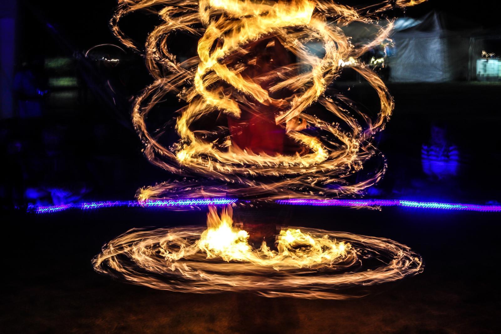 Long exposure of fire poi spinning [OC] [1600x1067] | Scrolller