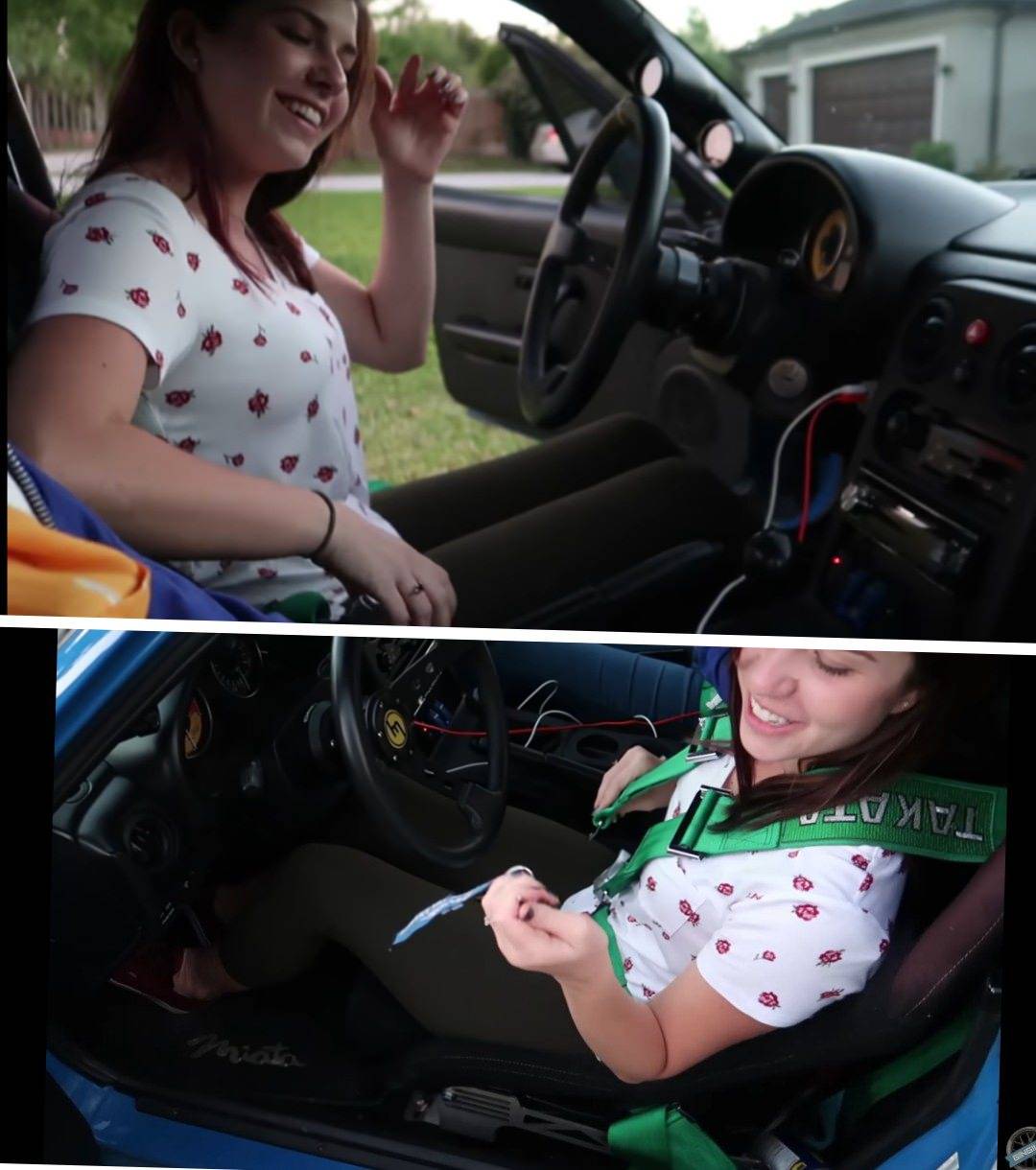 Looking cute while driving Gingiums Miata | Scrolller