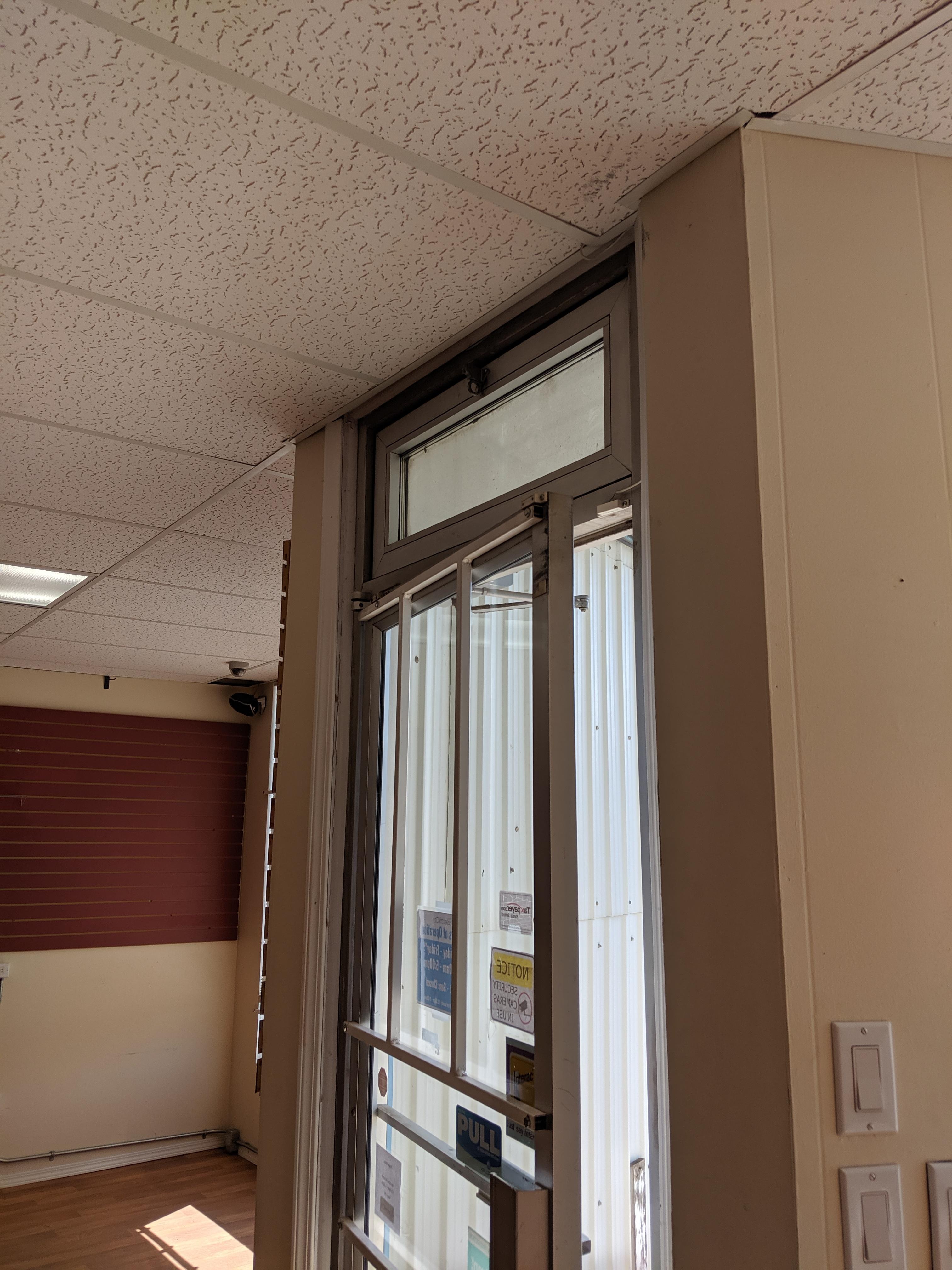 Looking for a window fan that will fit in the window above a storefront door | Scrolller