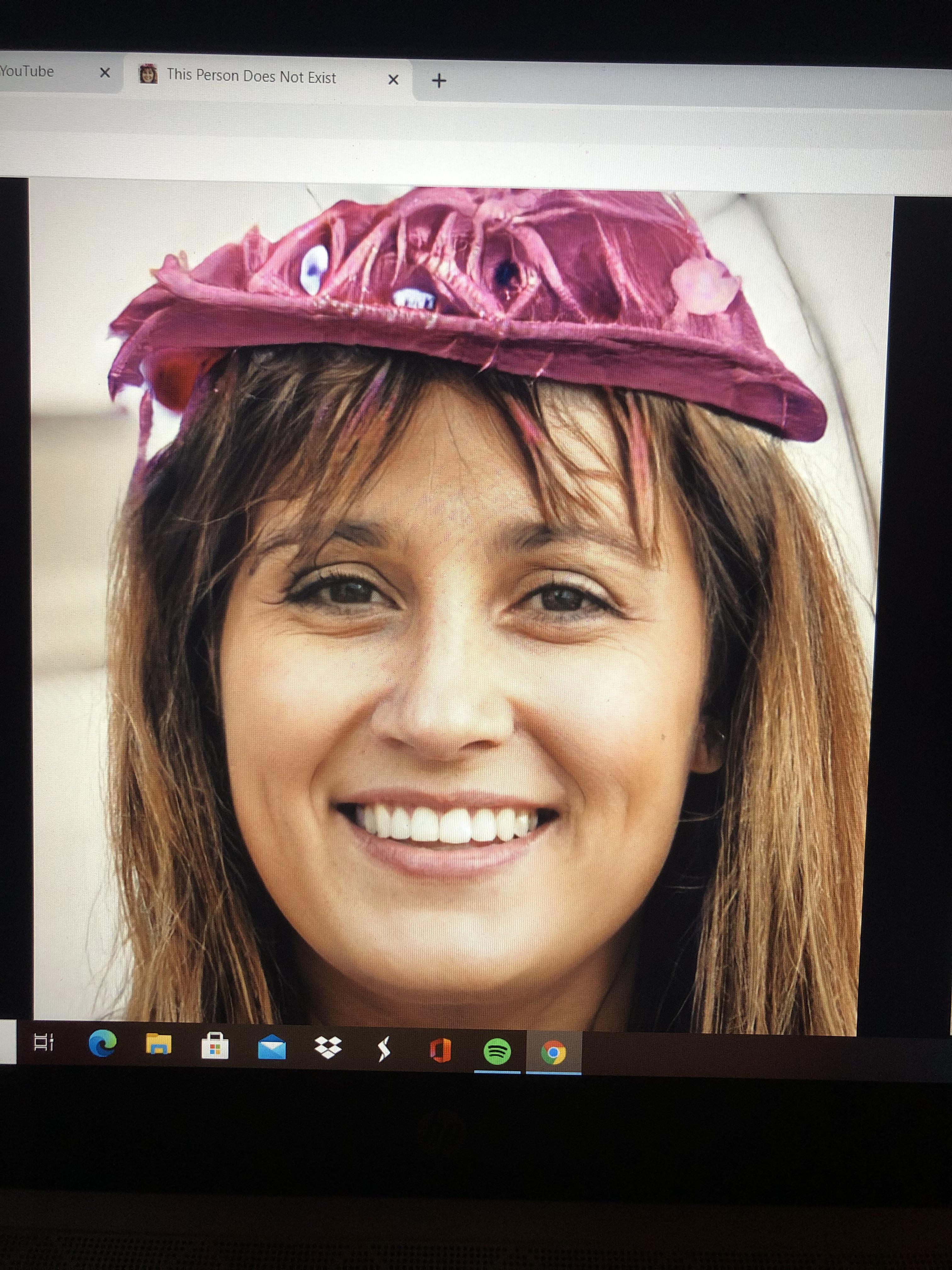 looks like she’s wearing a brain parasite for a hat | Scrolller