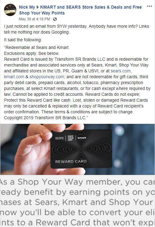 Looks like Shop Your Way is introducing a Physical Rewards Card to ...
