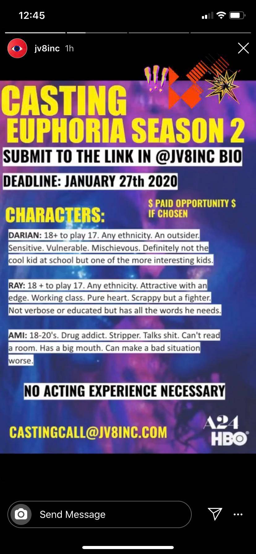 Looks like they’re casting new characters! Posted by the show’s casting director. | Scrolller