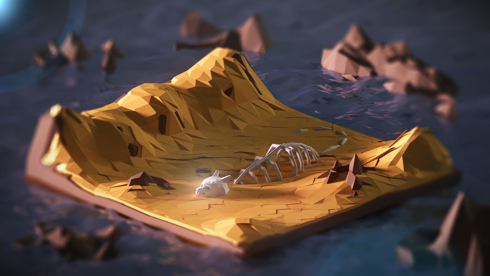 Low Poly Isometric Desert by Ben Hancock | Scrolller