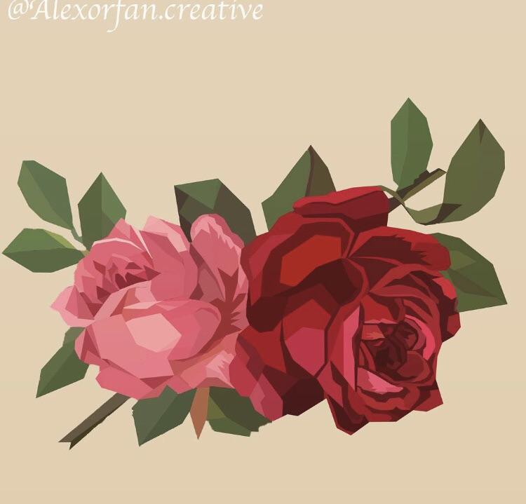 Low Poly Roses | Scrolller