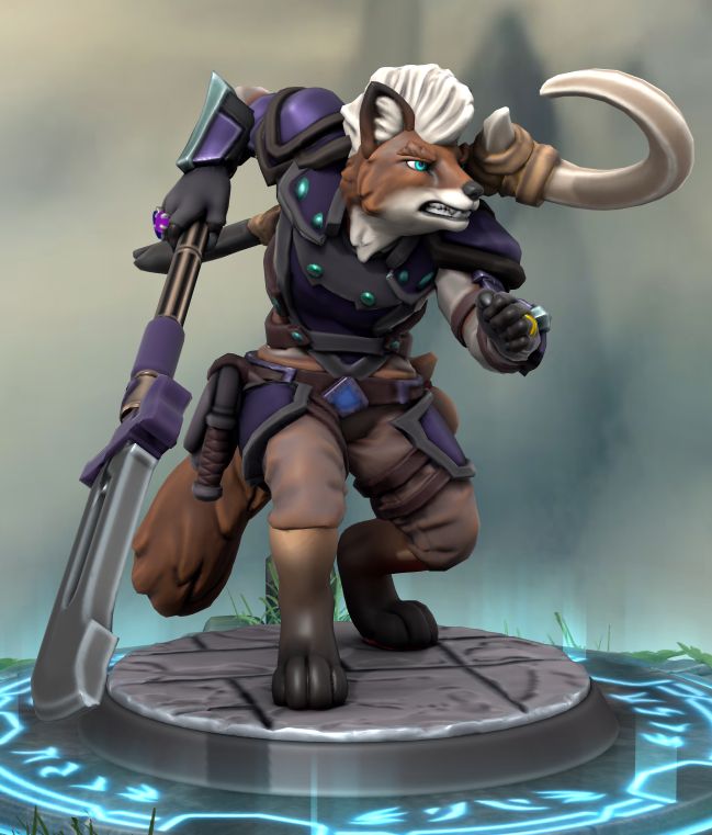 Lunar Lancer, made with Heroforge | Scrolller