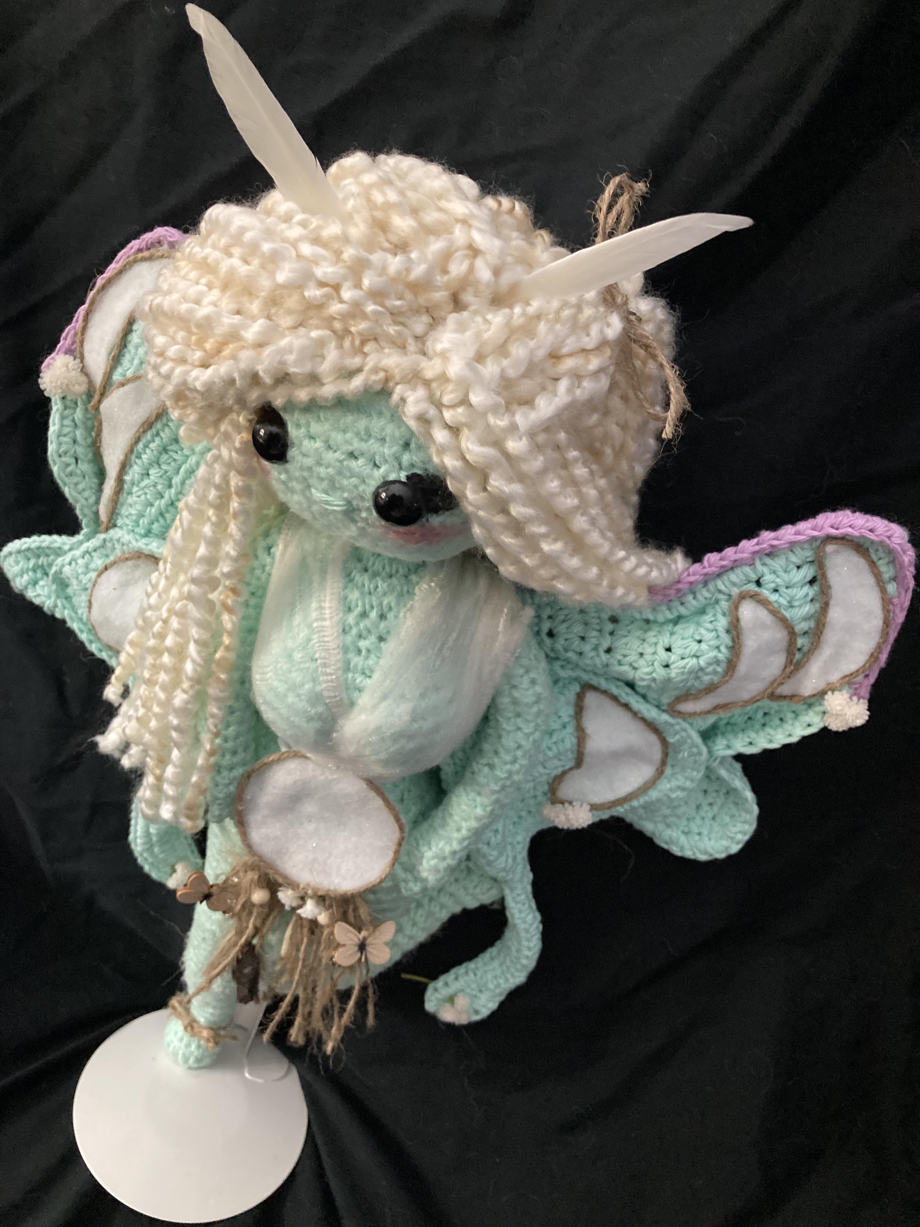 Lunar Moth Fairy, me, crochet, 2021 | Scrolller