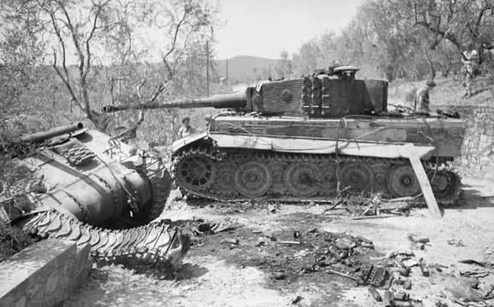 M4 Sherman knocked out by a Tiger I in Florence, Italy | Scrolller