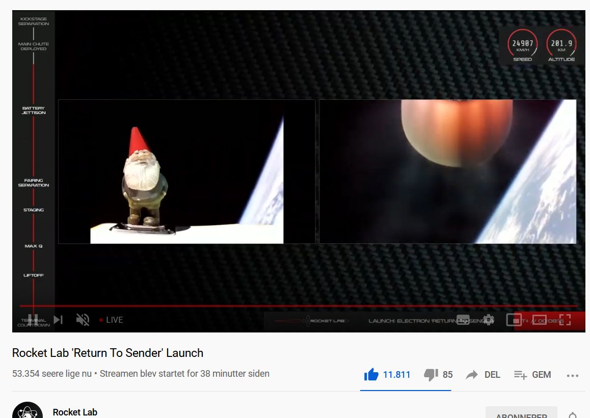 Mad lads from Rocket Lab just blasted a garden gnome into space | Scrolller