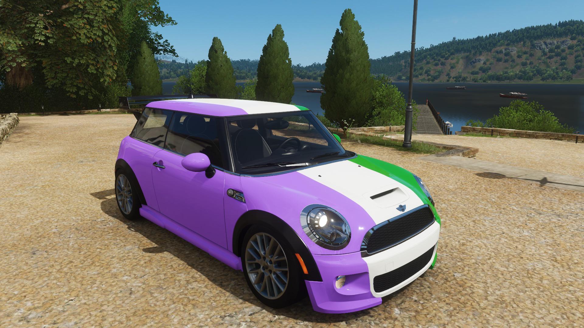 Made a gender queer pride flag Mini Cooper in Forza Horizon 4 | Scrolller