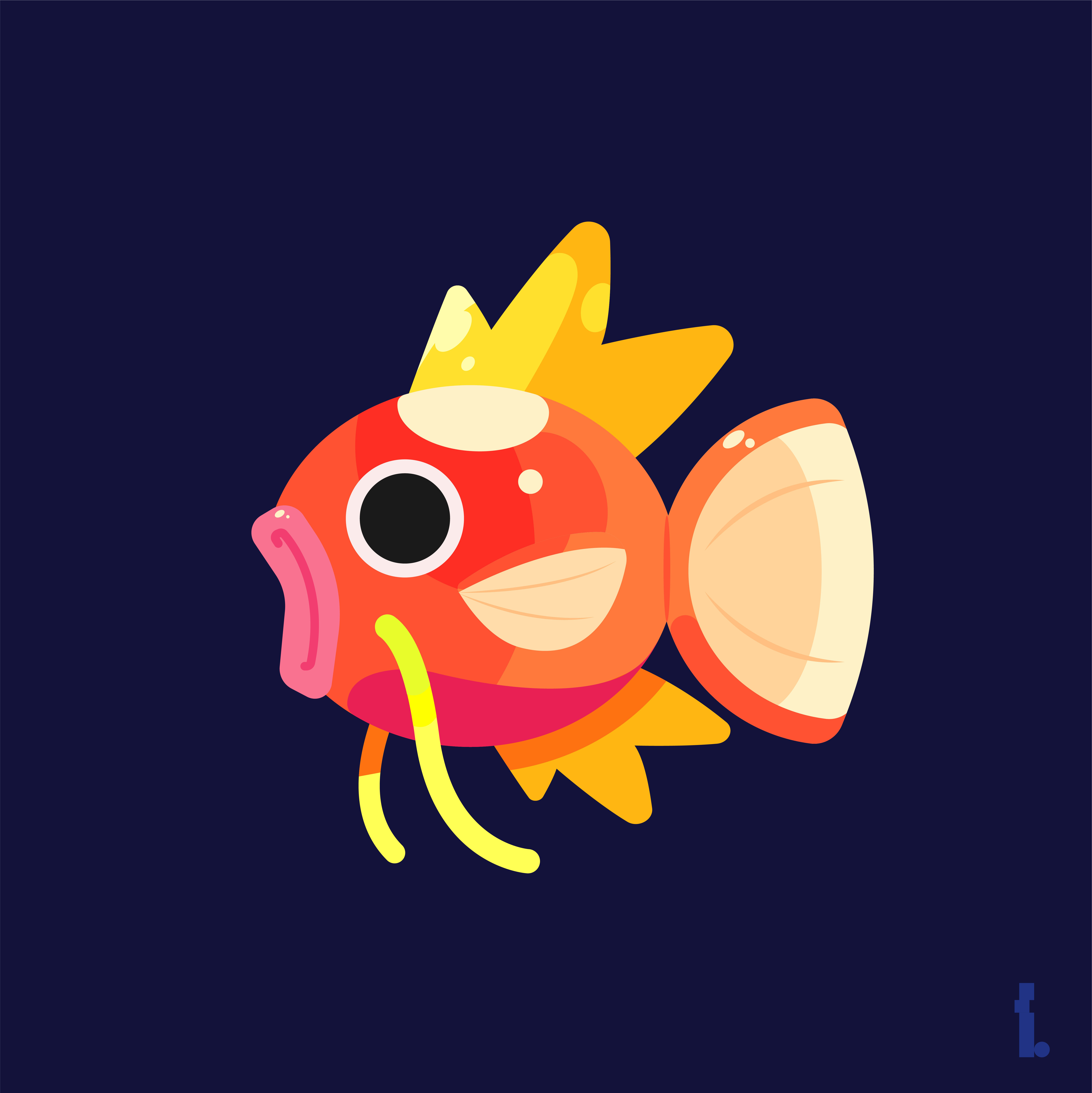 Made a Magikarp Illustration | Scrolller