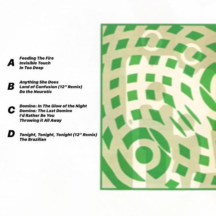 Made a track list for a double album Invisible Touch by using a couple Extended versions and B ...