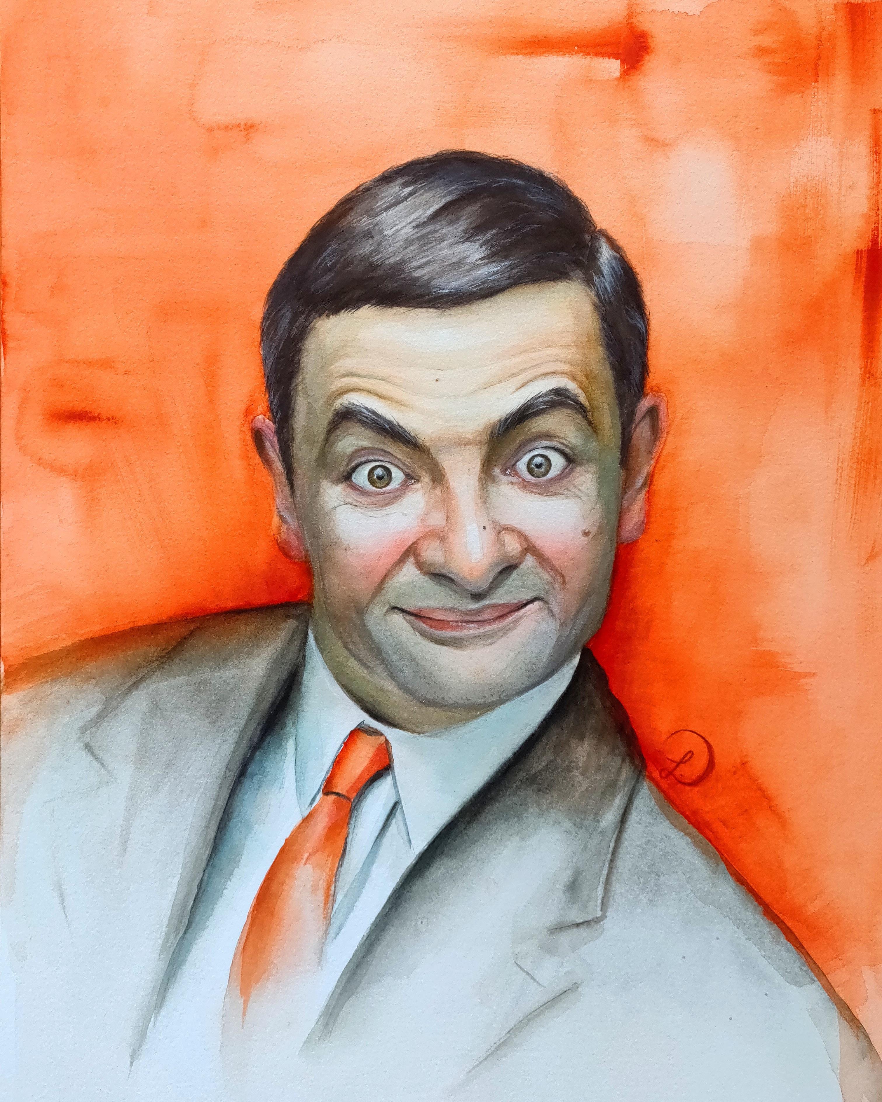 Made a watercolor painting of Mr. Bean :) | Scrolller