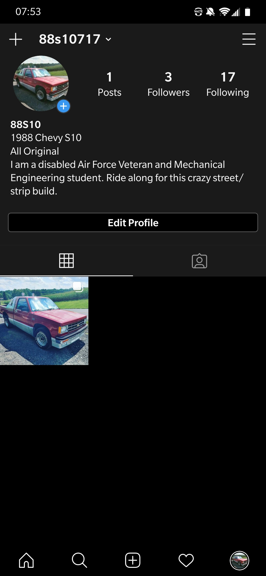 Made an Instagram account for my S10 build if anyone is interested in following the progress ...