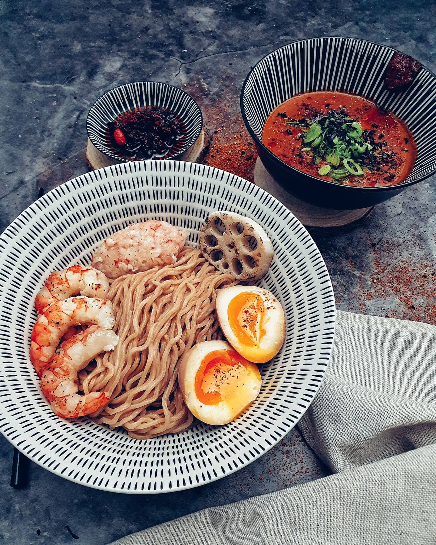 Made ebi spicy tsukemen | Scrolller