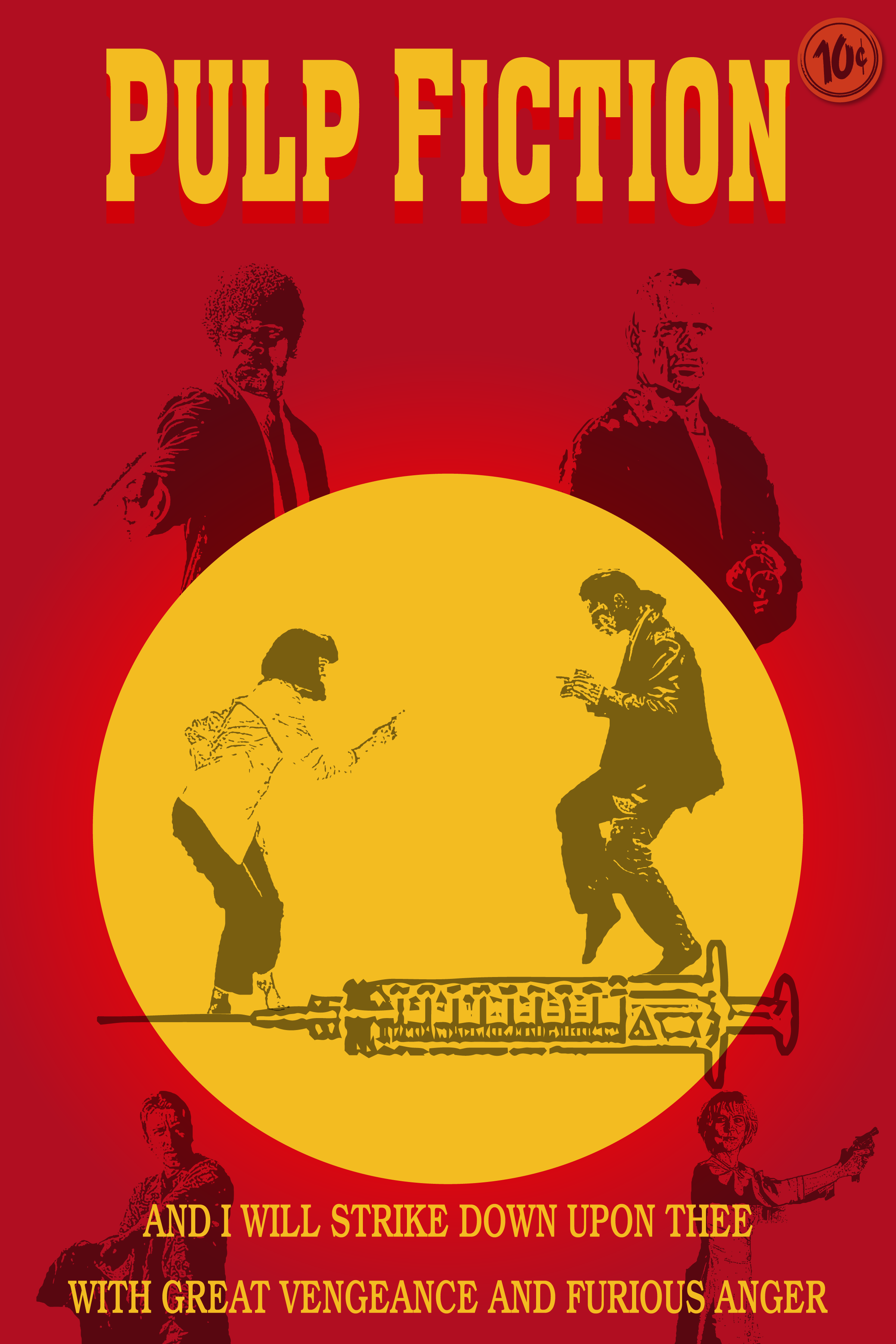 Made my third Tarantino Poster! (Pulp Fiction) | Scrolller