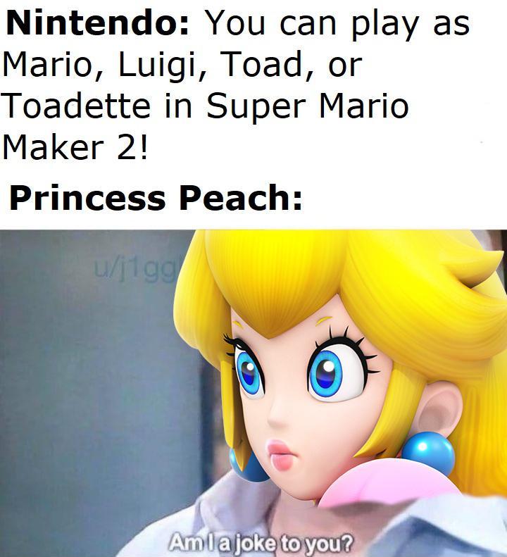 Make Peach playable in Mario Maker 2, Nintendo, you cowards! | Scrolller