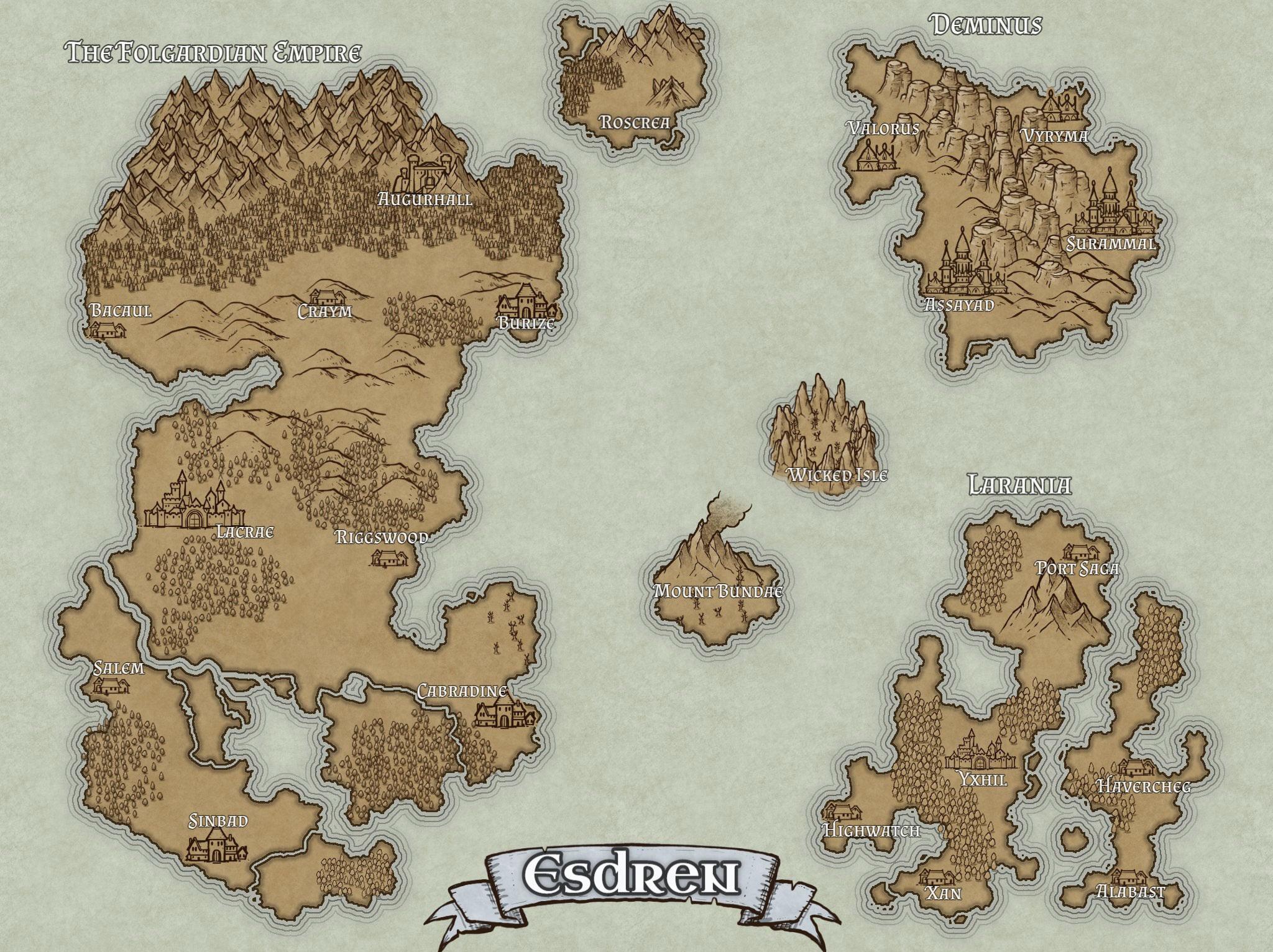 Map I created for my new DnD campaign. Made using Inkarnate | Scrolller