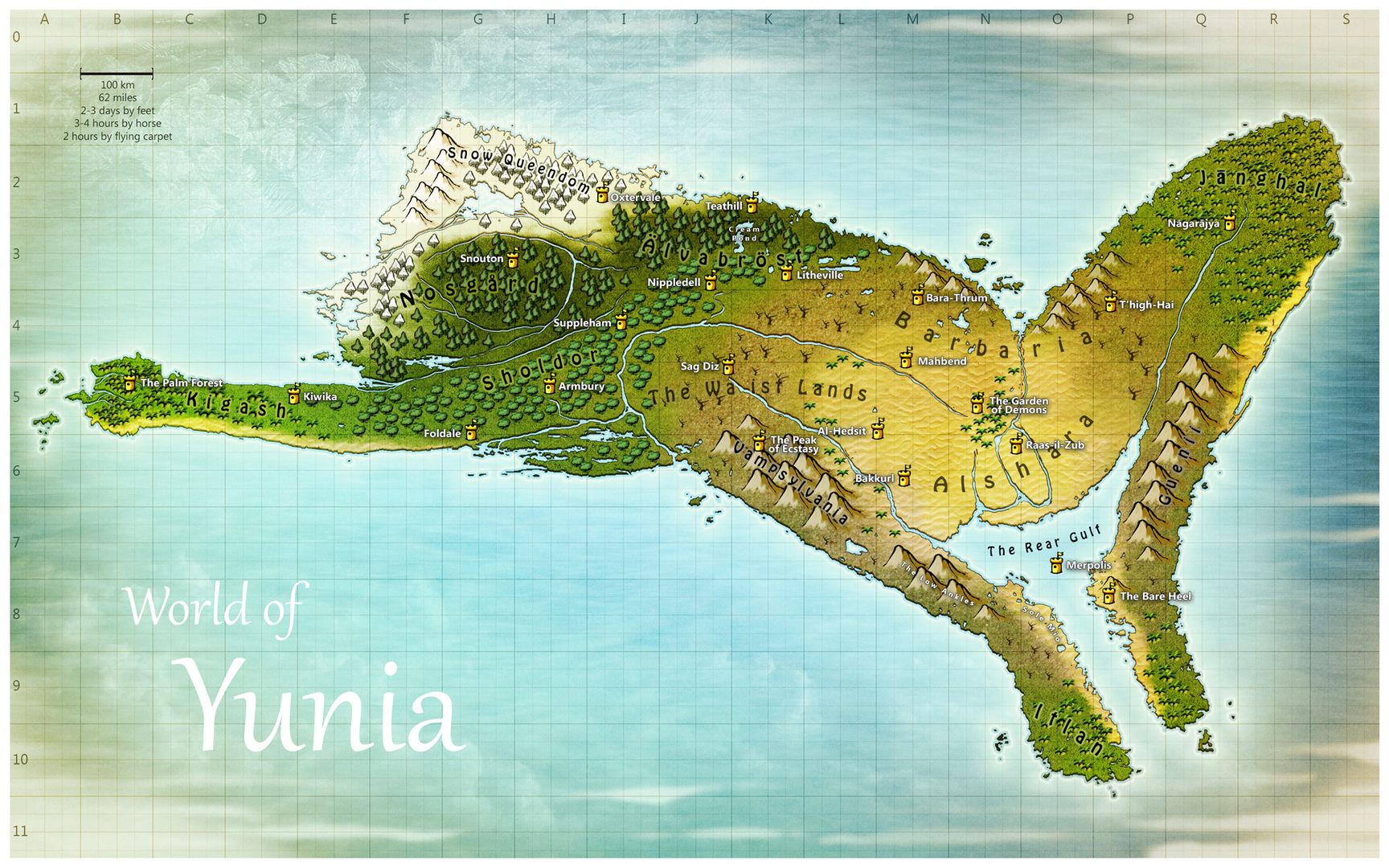 Map of Yunia, by Yuni | Scrolller