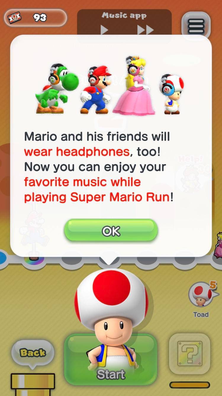 Mario characters wear headphones when you listen to your own music on ...
