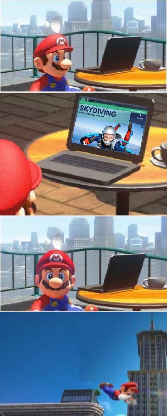 Mario sees an ad | Scrolller