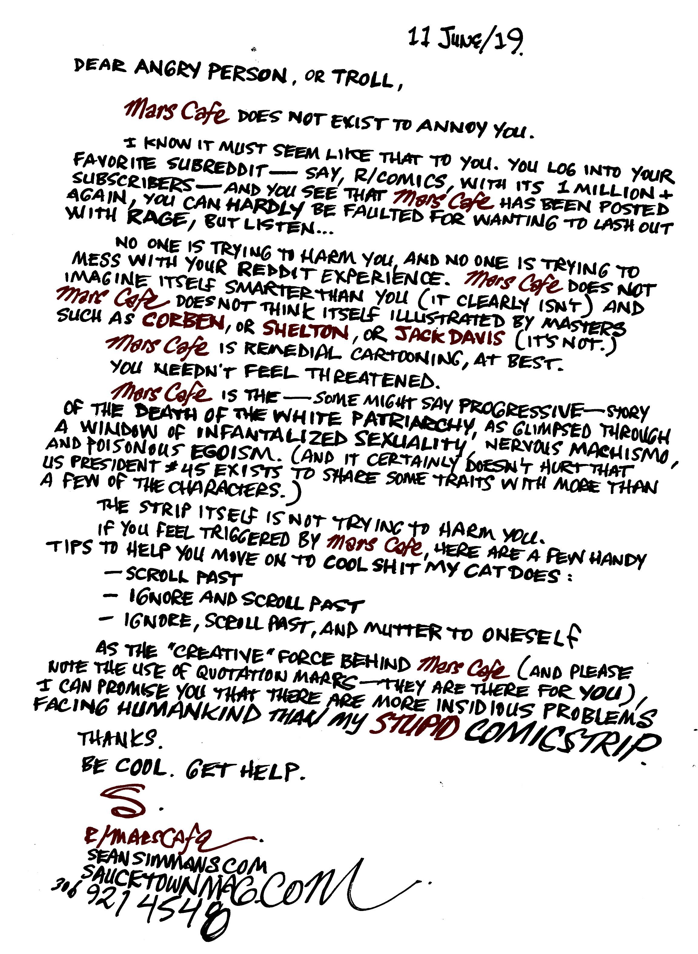 Mars Cafe: Dear ADULT COMIX... | Scrolller