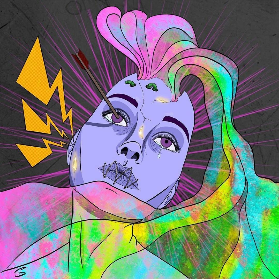 "Masking" a visual representation of sensory overload [credit: Instagram user @designbysarina ...