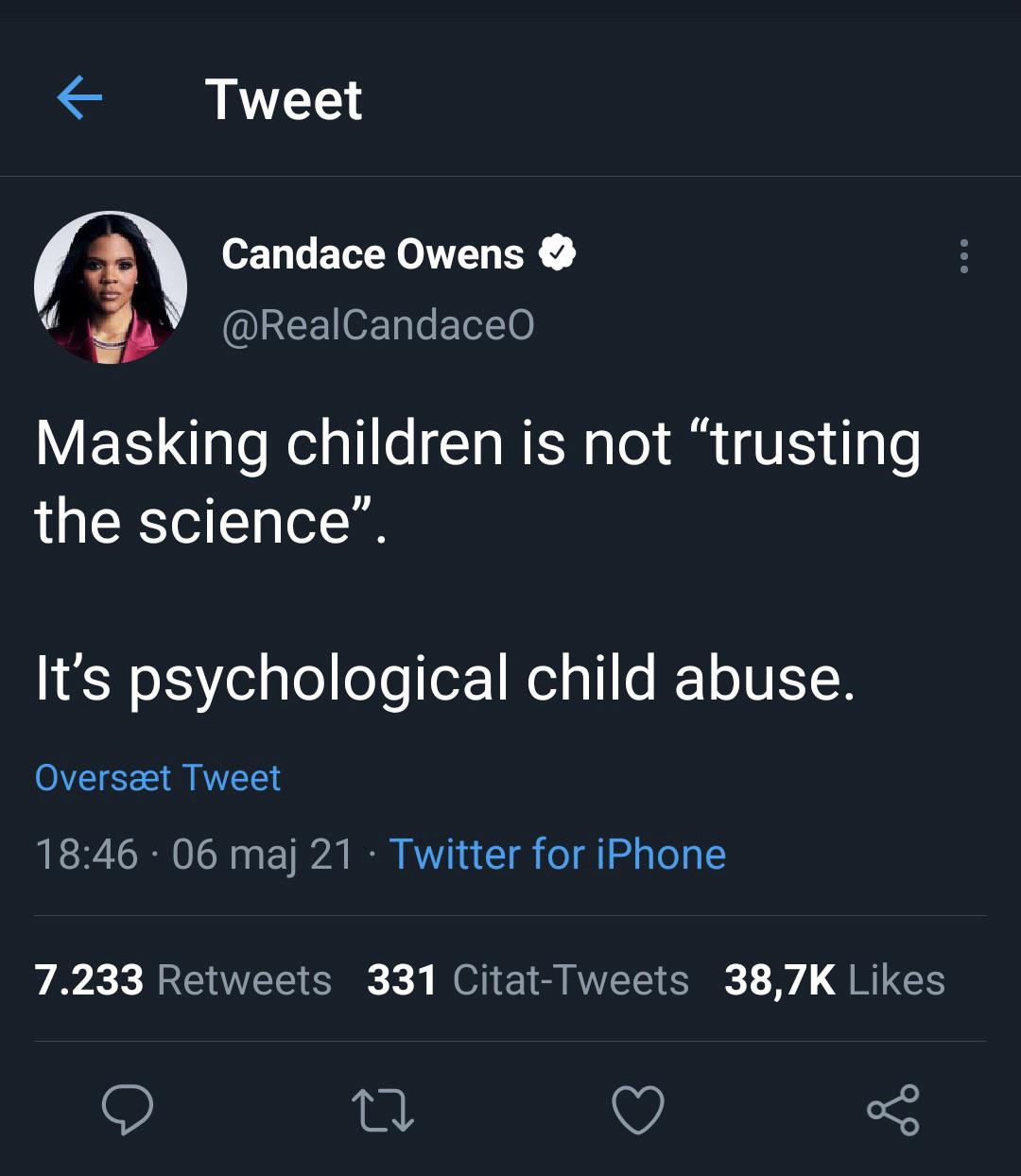 “Masking children is psychological child abuse.” | Scrolller