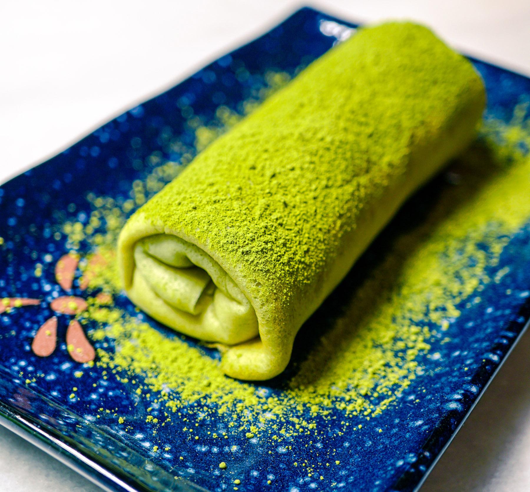 Matcha crepe with red bean whipped cream | Scrolller