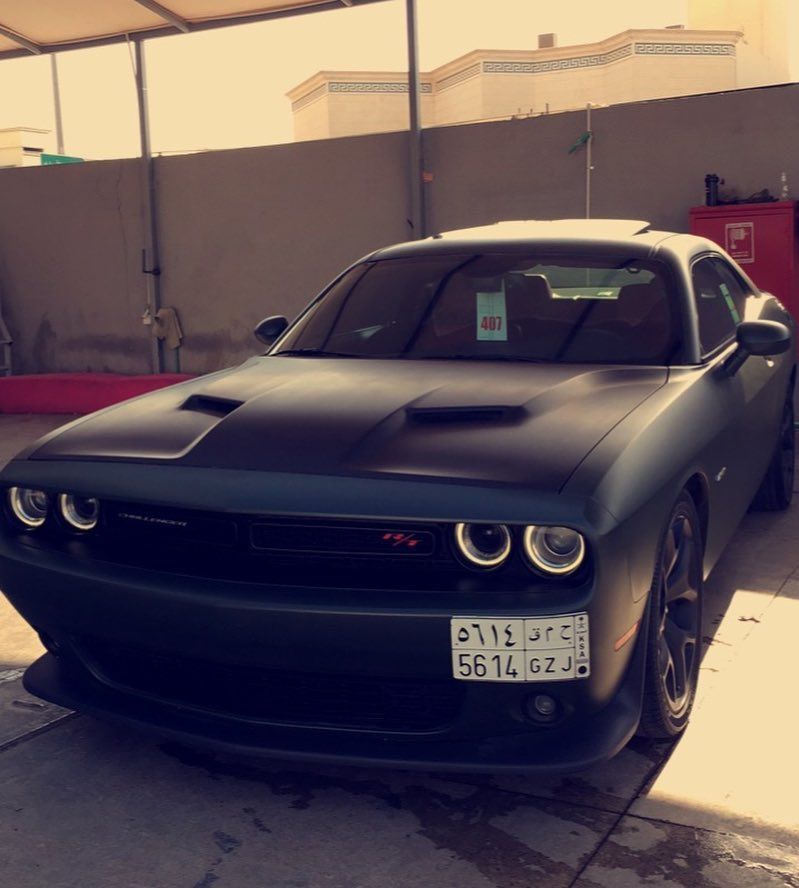 Matte Black Dodge Challenger R/T | Scrolller