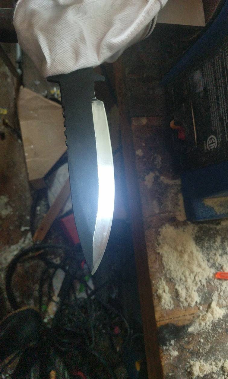 Matte black tac knife for customer | Scrolller