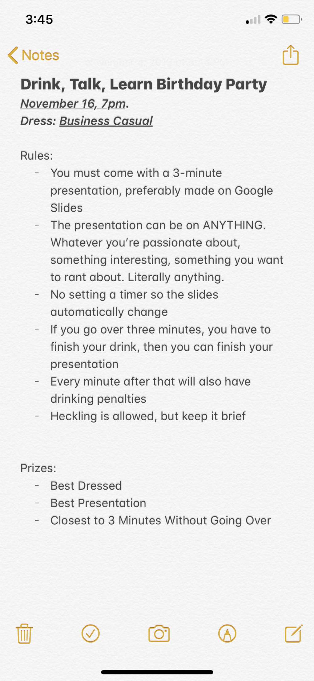 May not be the right sub. Anyone have any ideas on a fun presentation I could give? | Scrolller