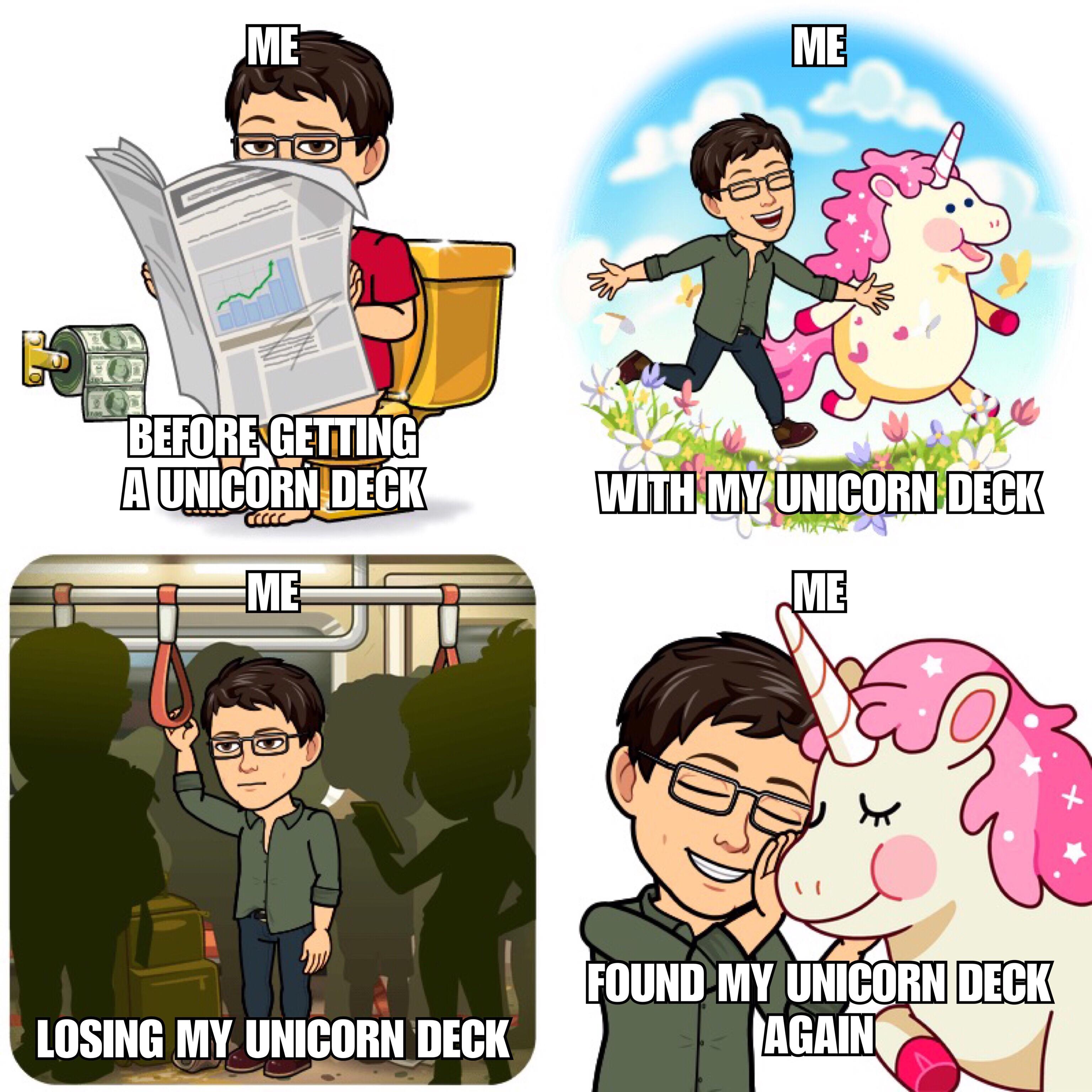 Me & my unicorn deck | Scrolller