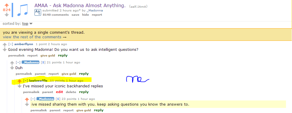 Me and Madonna throwing shade together | Scrolller